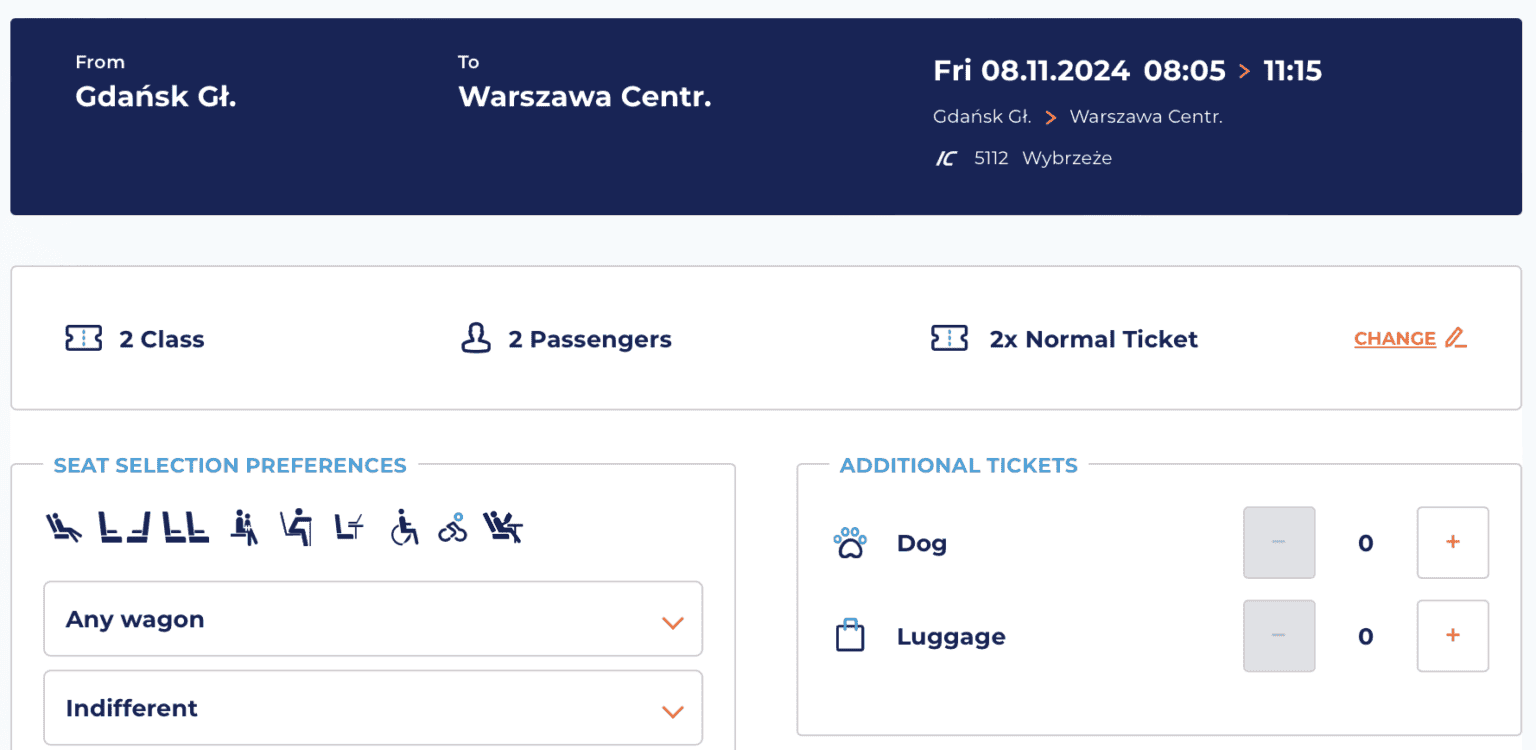 How to buy PKP Intercity Tickets Online - Finding Poland